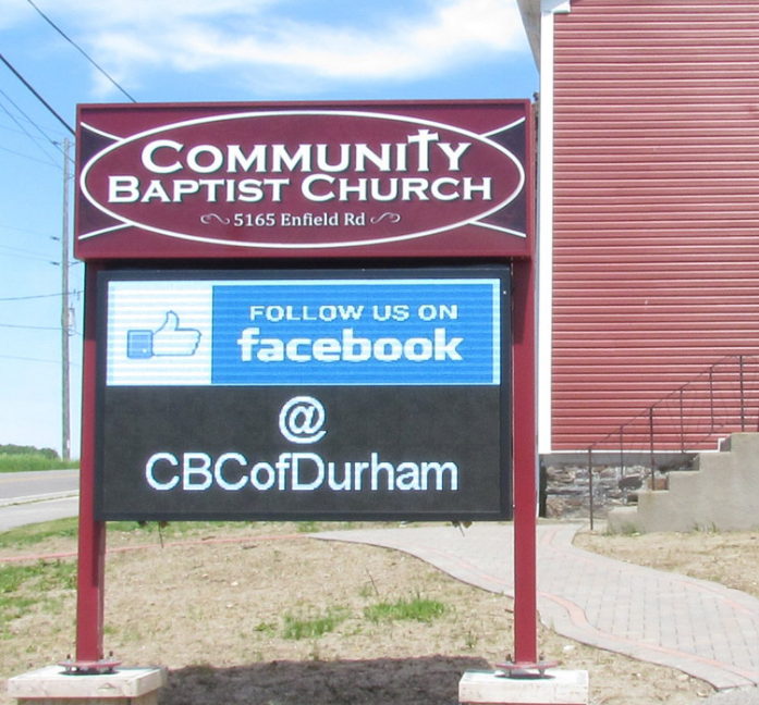 Community Baptist Church Pylon Sign. Hampton, ON - Realled: Indoor ...